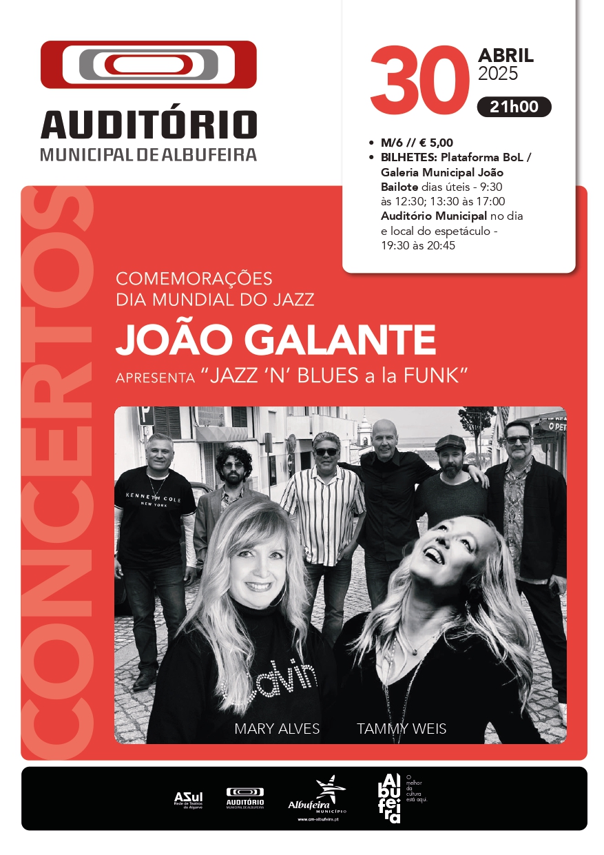 Auditório Municipal de Albufeira apresenta “Jazz n`Blues à la Funk” no Dia Internacional do Jazz ...